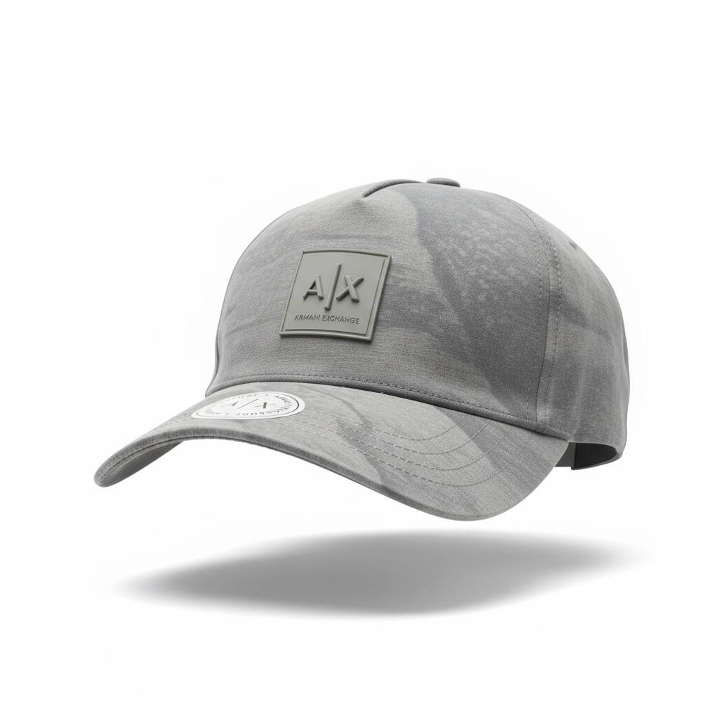 Armani Exchange AX Grey Logo Cap 🩶 | Modern Minimal Statement – MASTERPIECE