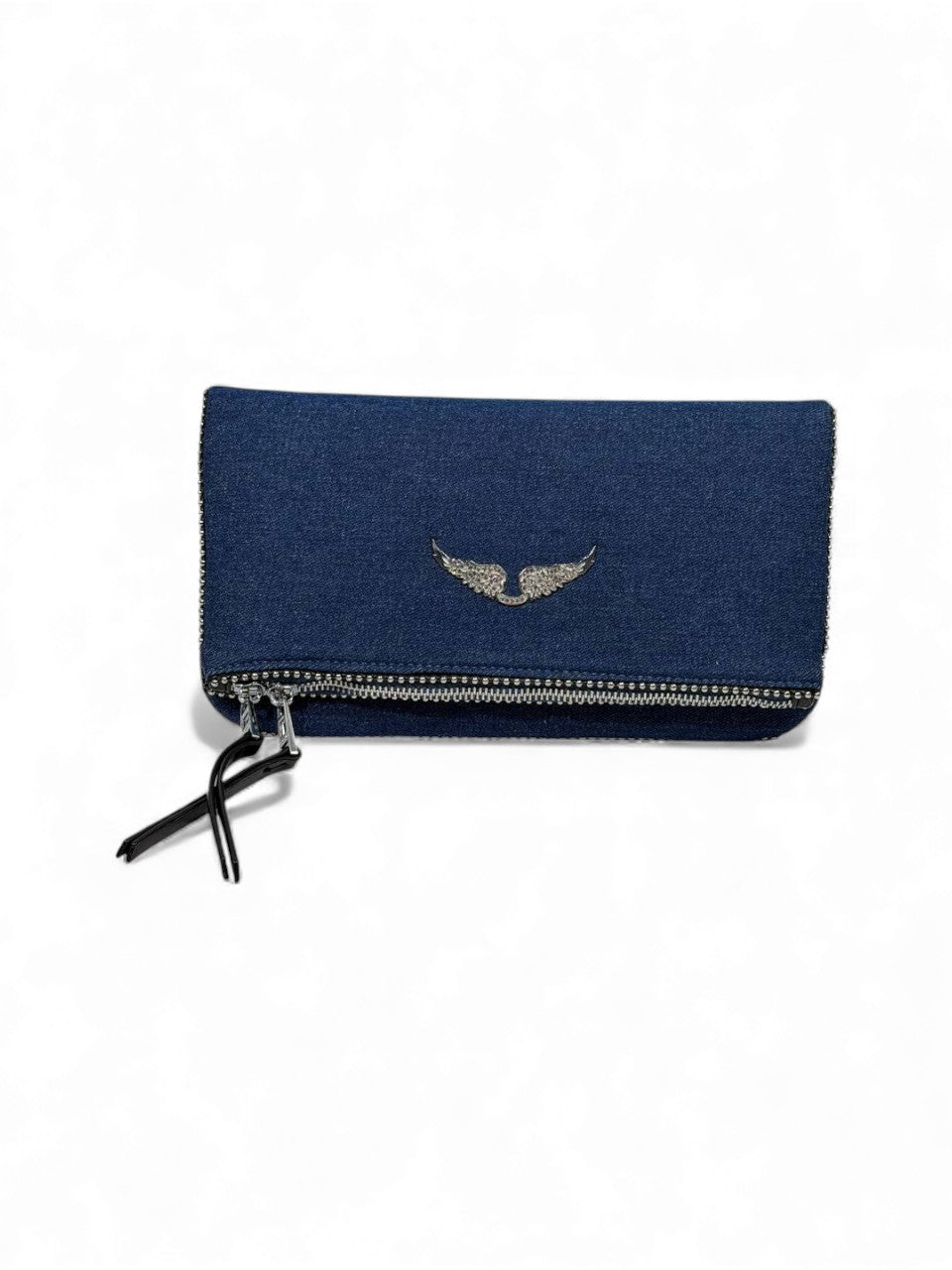 🔥 Zadig & Voltaire Denim Rock Wallet – Navy Blue Edition 🪽💙 – MASTERPIECE