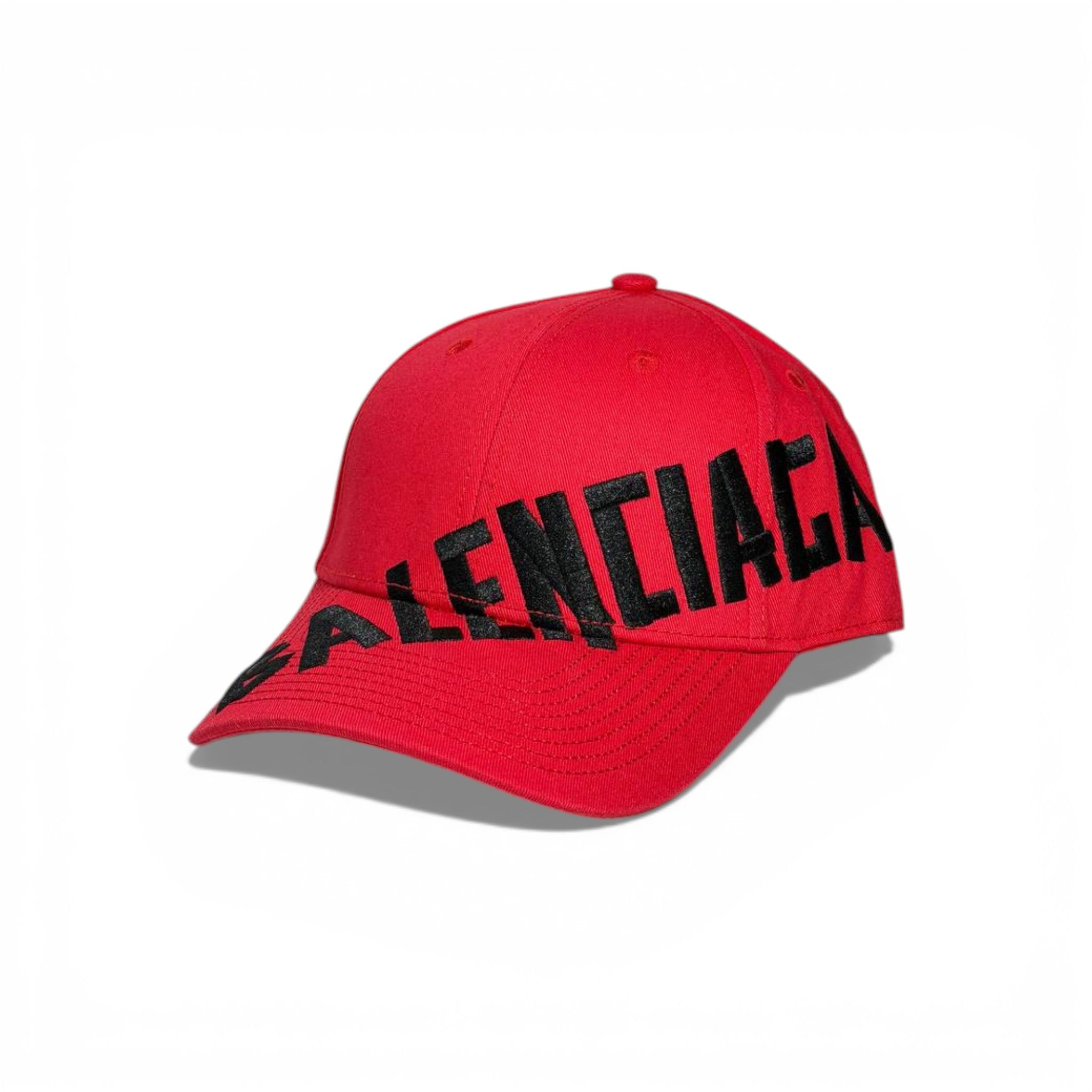 🔥 Balenciaga Oversized Logo Red Baseball Cap 🧢 ️ – MASTERPIECE