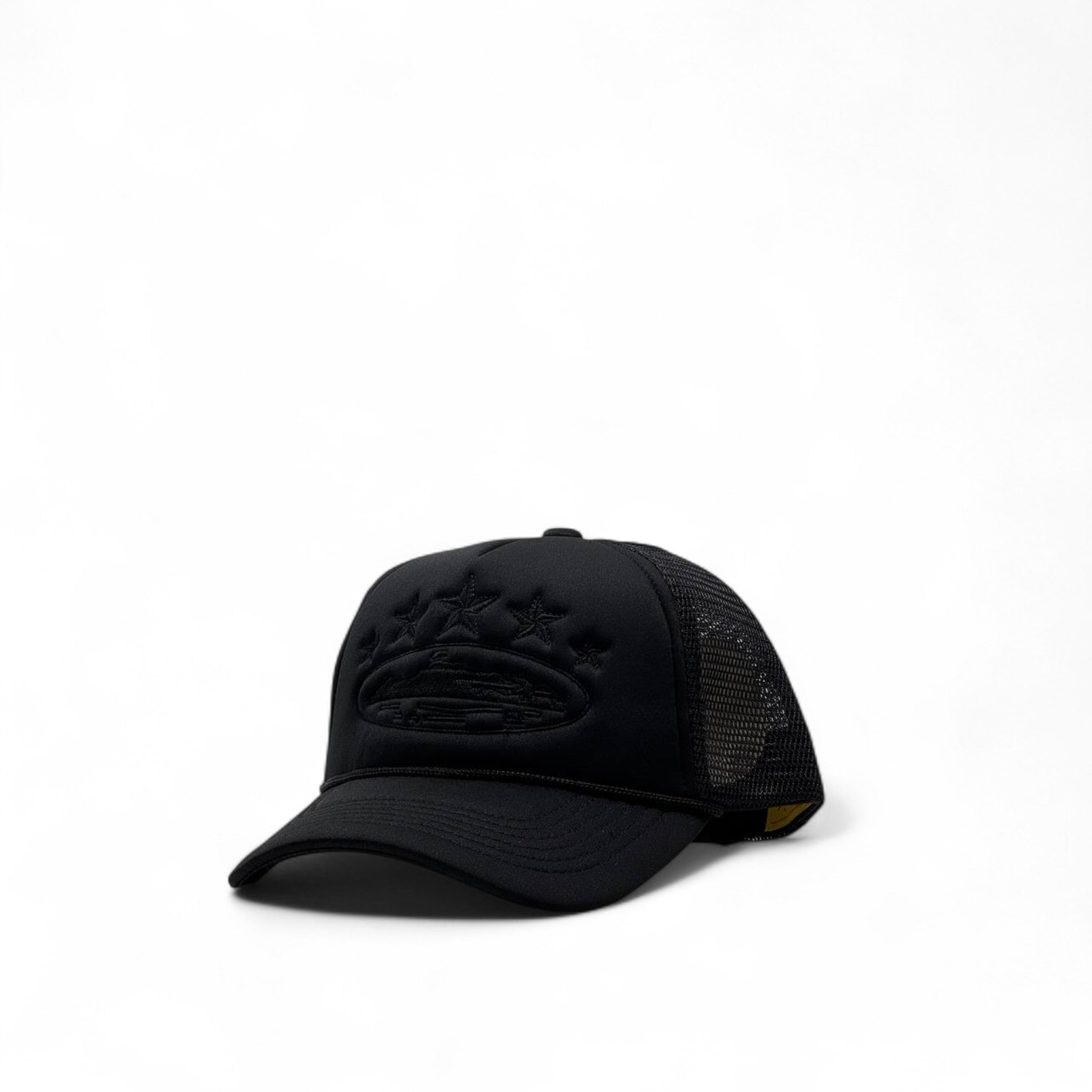 Corteiz Tonal Embroidered Trucker Cap – Blackout Edition 🖤🧢 – MASTERPIECE