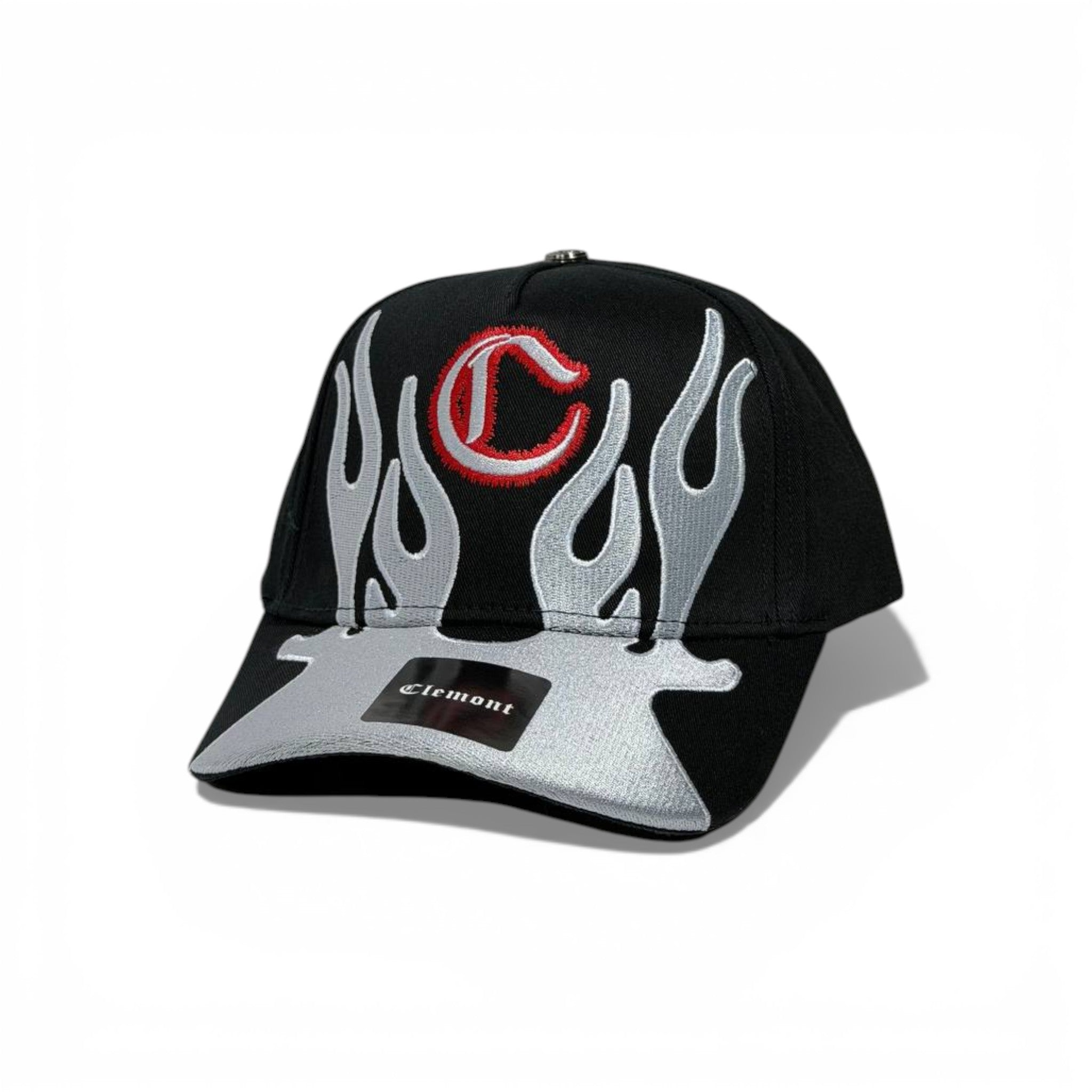 CLEMENT Logo Baseball Cap 🧢🔥🖤 Bold Flame Design Streetwear Statement ...